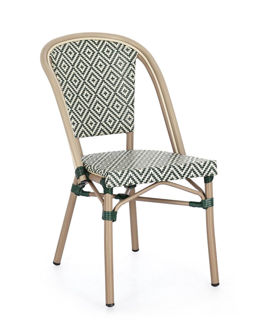 Lot de 6 Chaise de jardin sans coussin SISSI en Aluminium Vert | Leroy ...