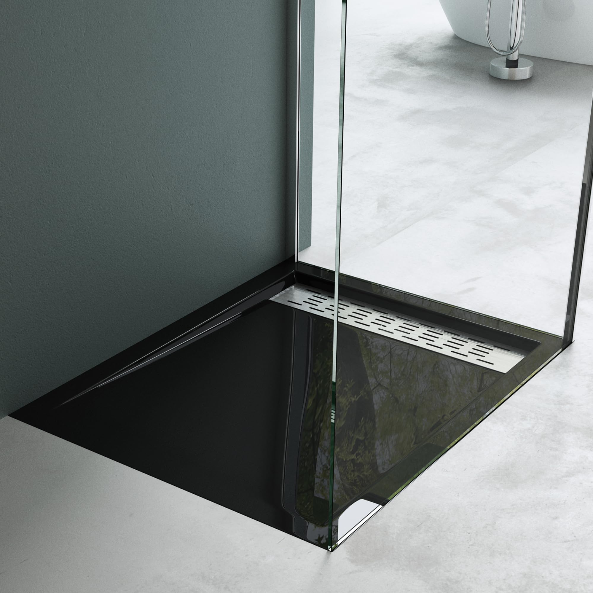 Mai & Mai Receveur de Douche Plat Bac à Douche 100x120cm en Acrylique ...