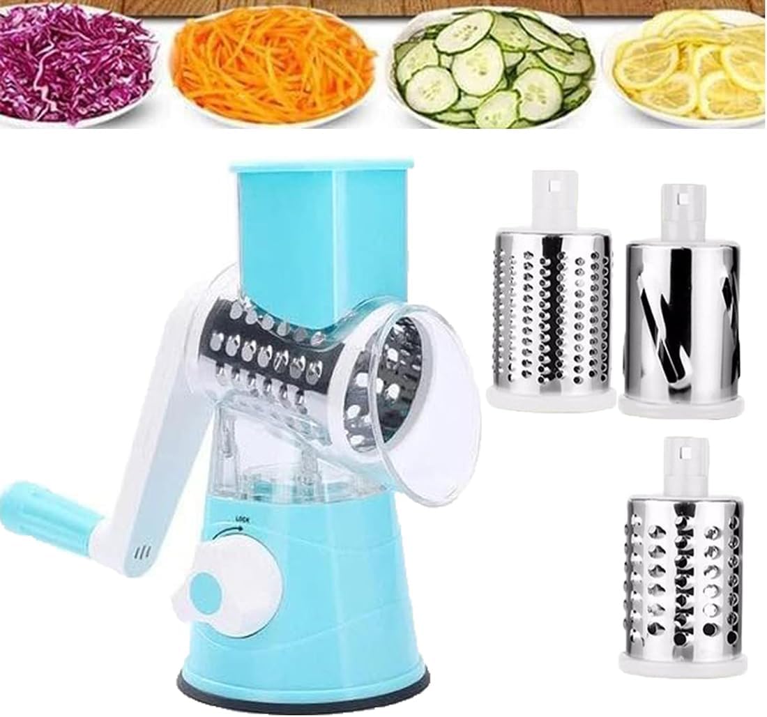 Râpe multifonction pour fromage-Mandoline ronde avec ventouse puissante ...
