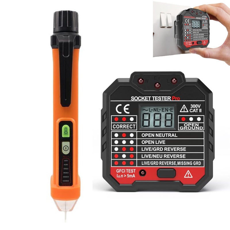 Zaewry Kit de test électrique en deux parties, comprenant un testeur de ...