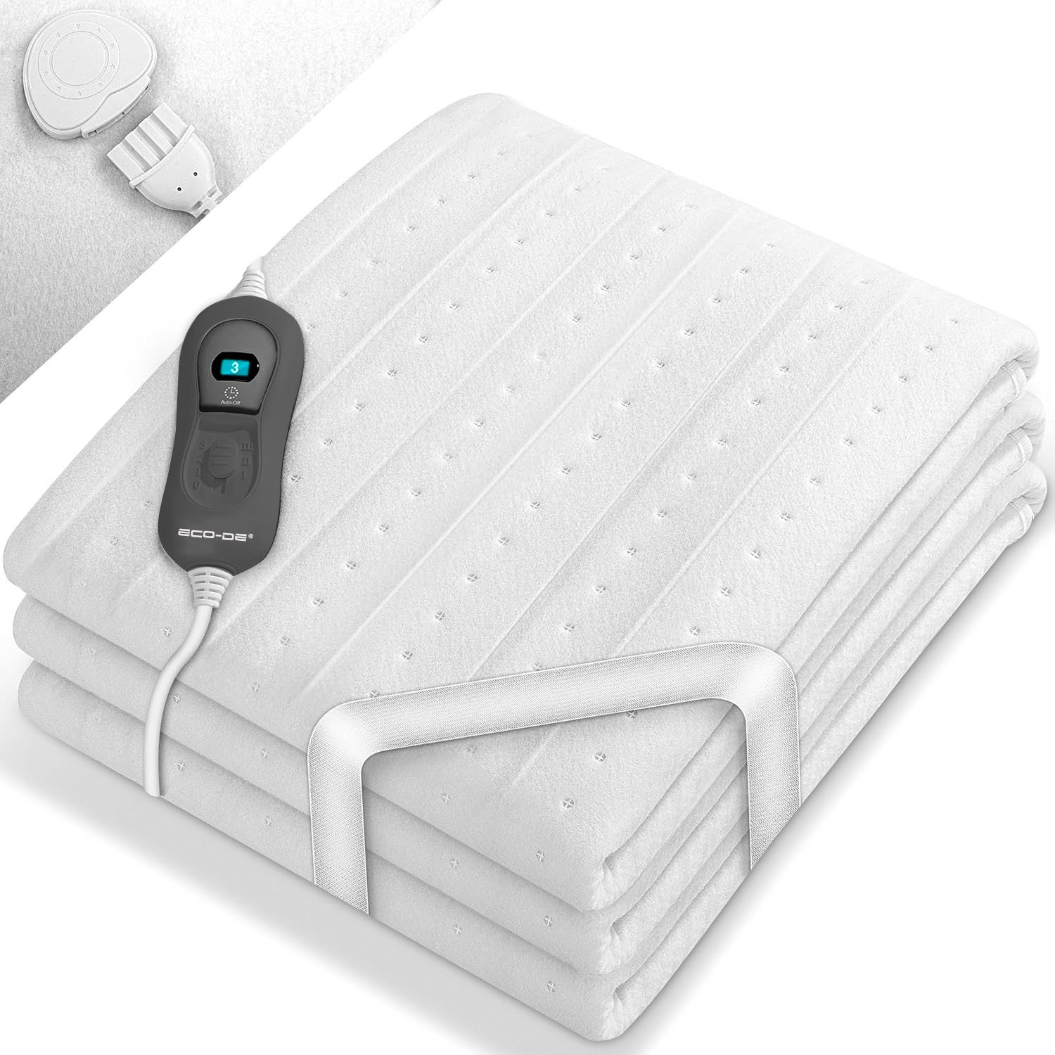 ECODE® Chauffe-lit 80 x 150 cm. Commande avec 3 niveaux de chaleur ...