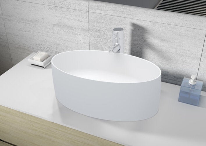 RIHO Lavabo de encimera Thin, superficie Solid, Ovale, W025001105 | Leroy Merlin