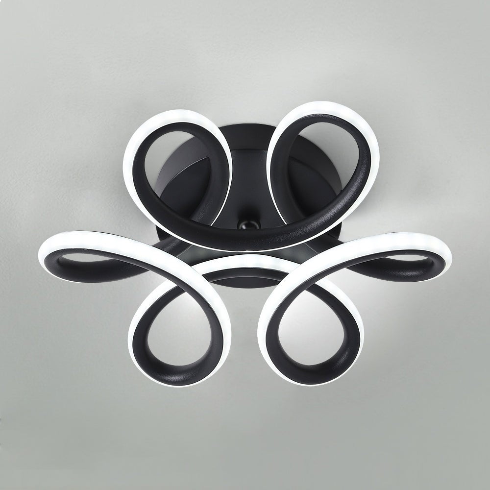 Plafonnier LED Moderne, 30W 2500lm, Design Courbé de 26cm, Éclairage ...