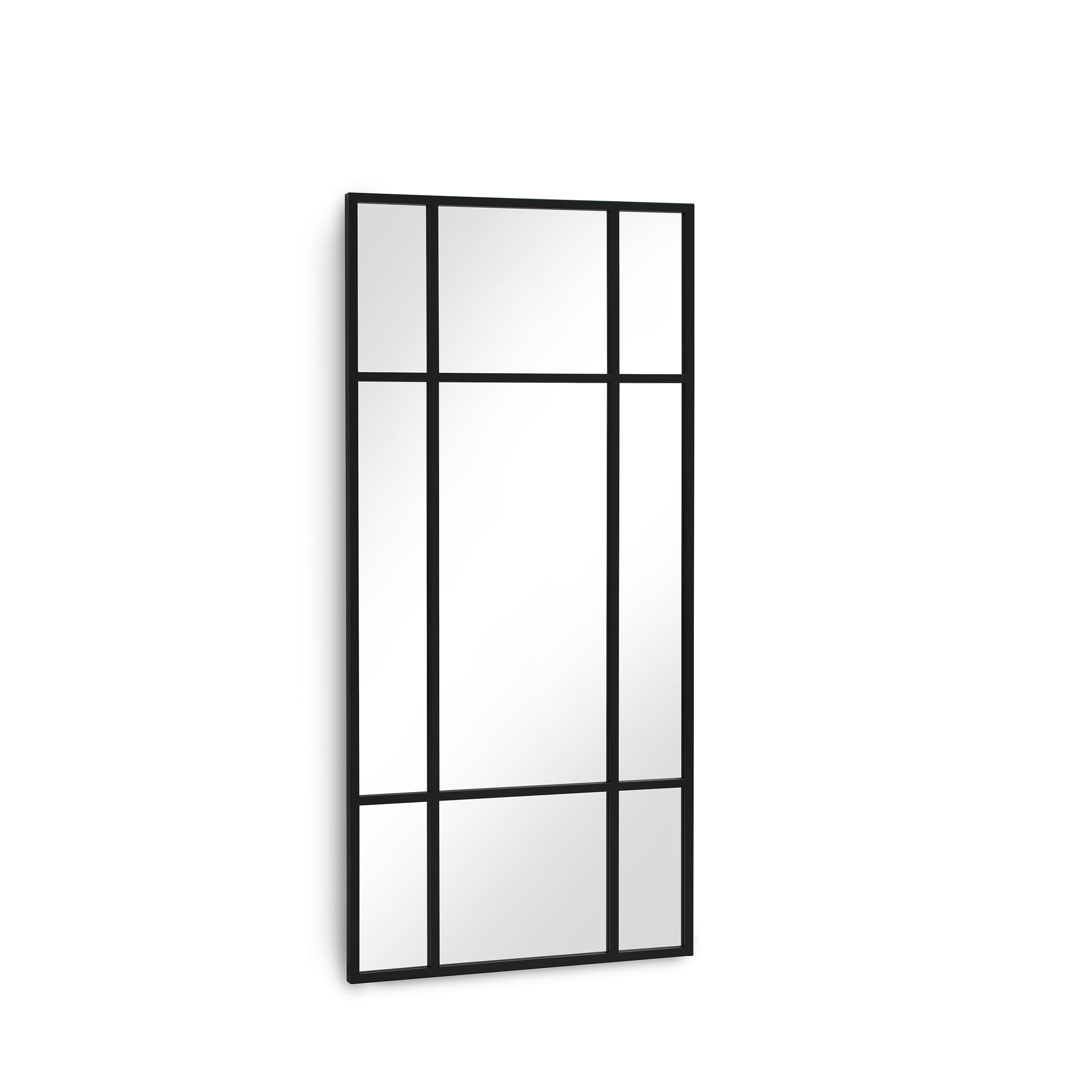Espejo rectangular 80x170 estructura metal negra | Leroy Merlin