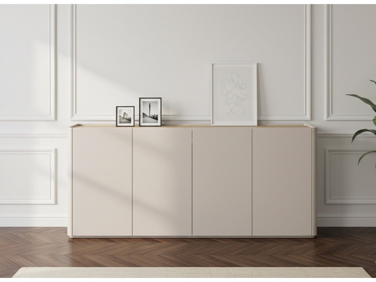 BOBOCHIC Buffet 4 portes 200 cm ANYRA Beige | Leroy Merlin