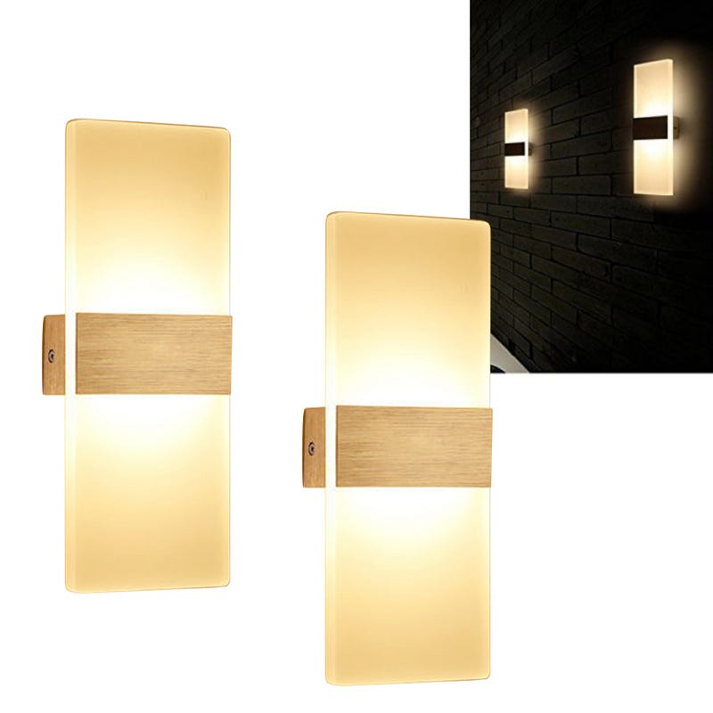 2x Aplique De Pared Exterior Módulo Led Lámpara Interior Iluminación De