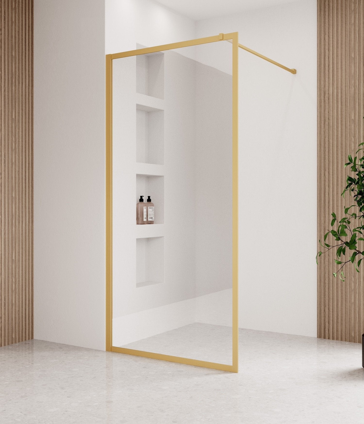 Paroi de Douche Georgia - 90 x 200 cm - L'or - 8 mm - | Leroy Merlin