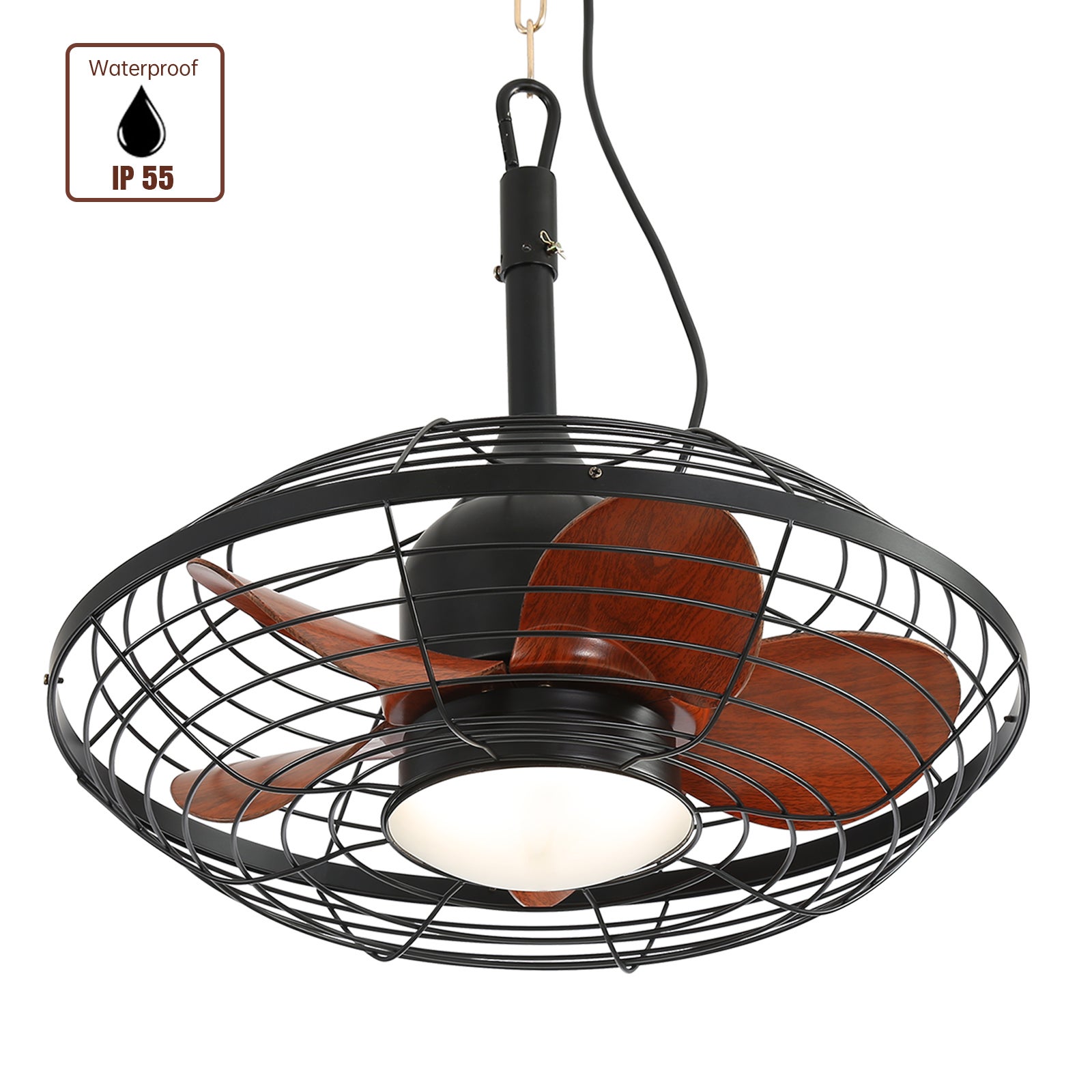 Sofucor Ventilateurs de plafond d'extérieur de 48,3 cm - Étanche - Noir ...