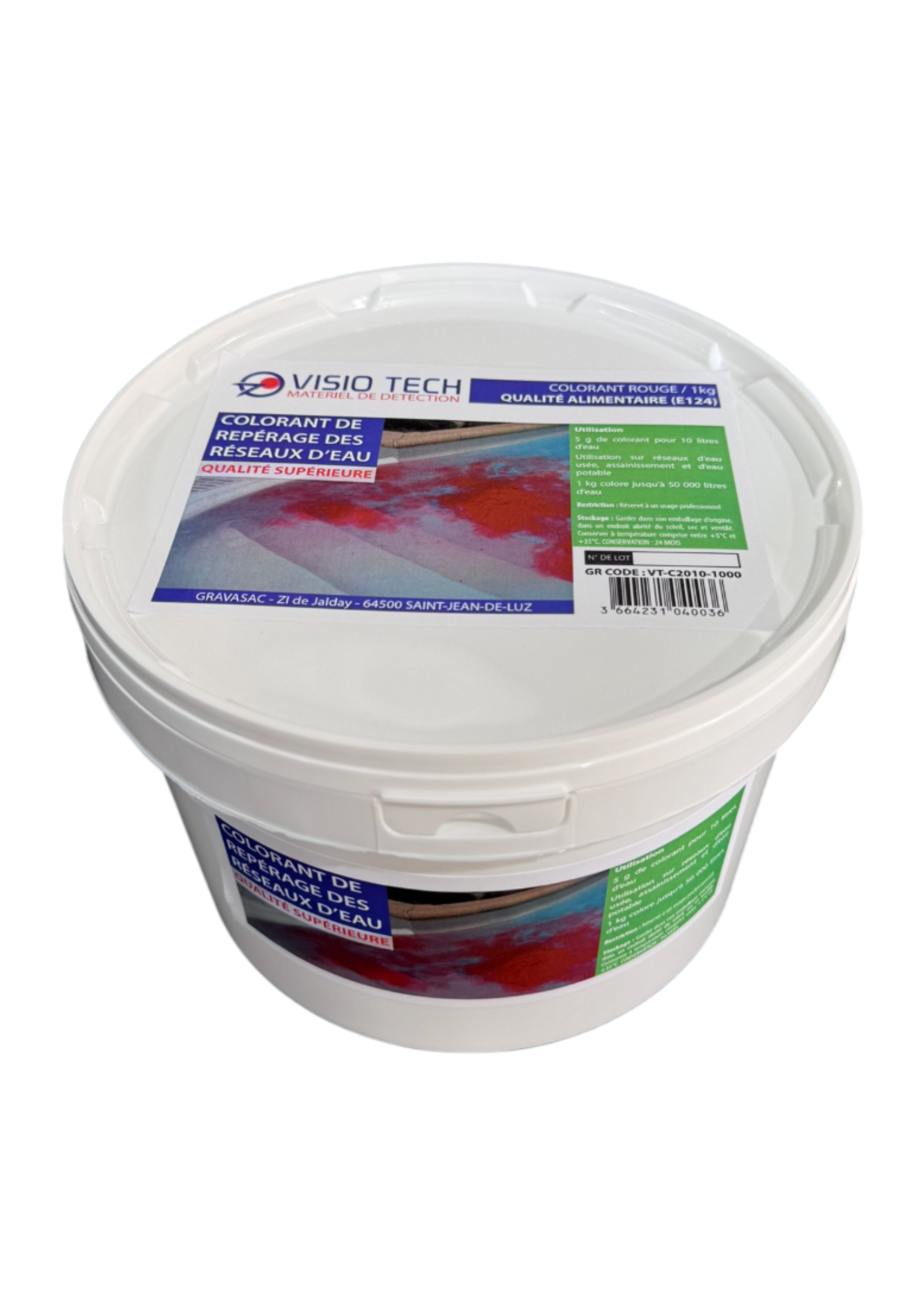 VISIO TECH - Colorant rouge 1kg, poudre soluble dans l'eau | Leroy Merlin