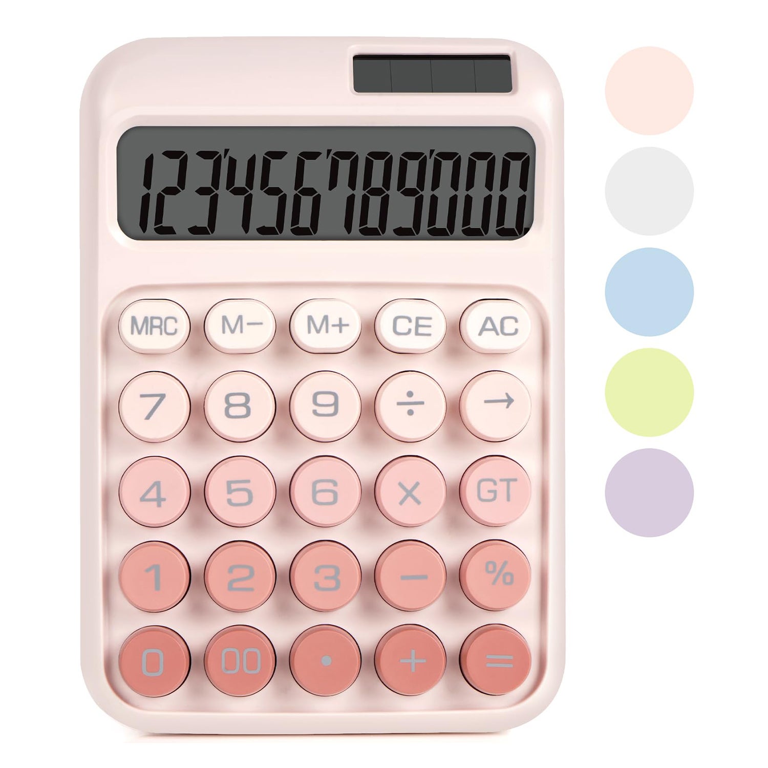 Calculadora de escritorio con llave mecánica, pantalla grande de 12 ...