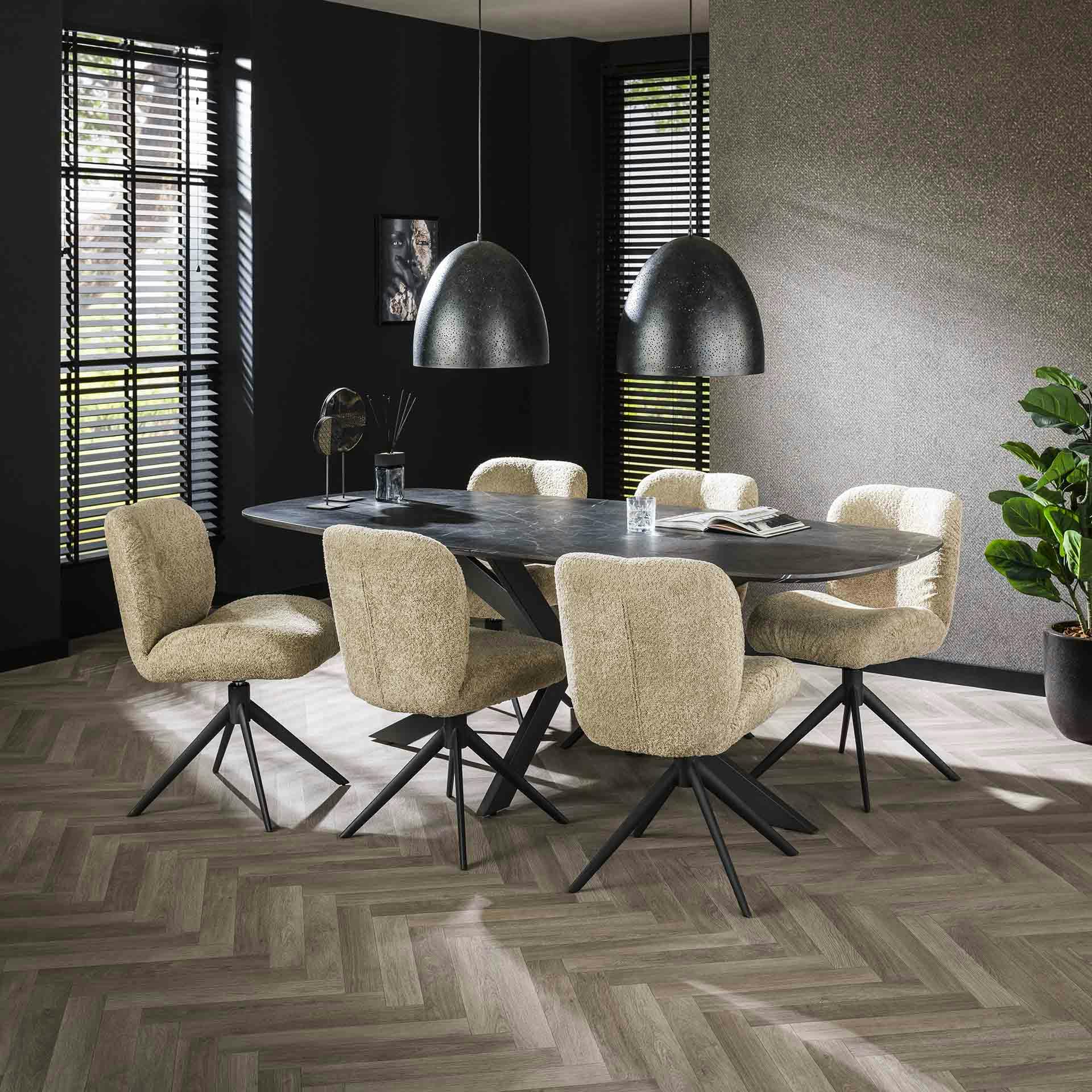 Table à manger organique effet marbre 215 cm RALF | Leroy Merlin