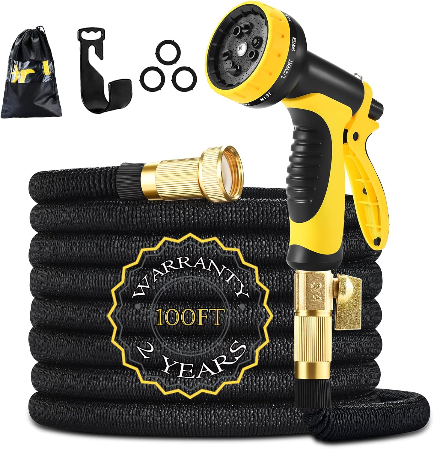 Tuyau d'arrosage magique anti-fuite avec double chambre à air en latex ...