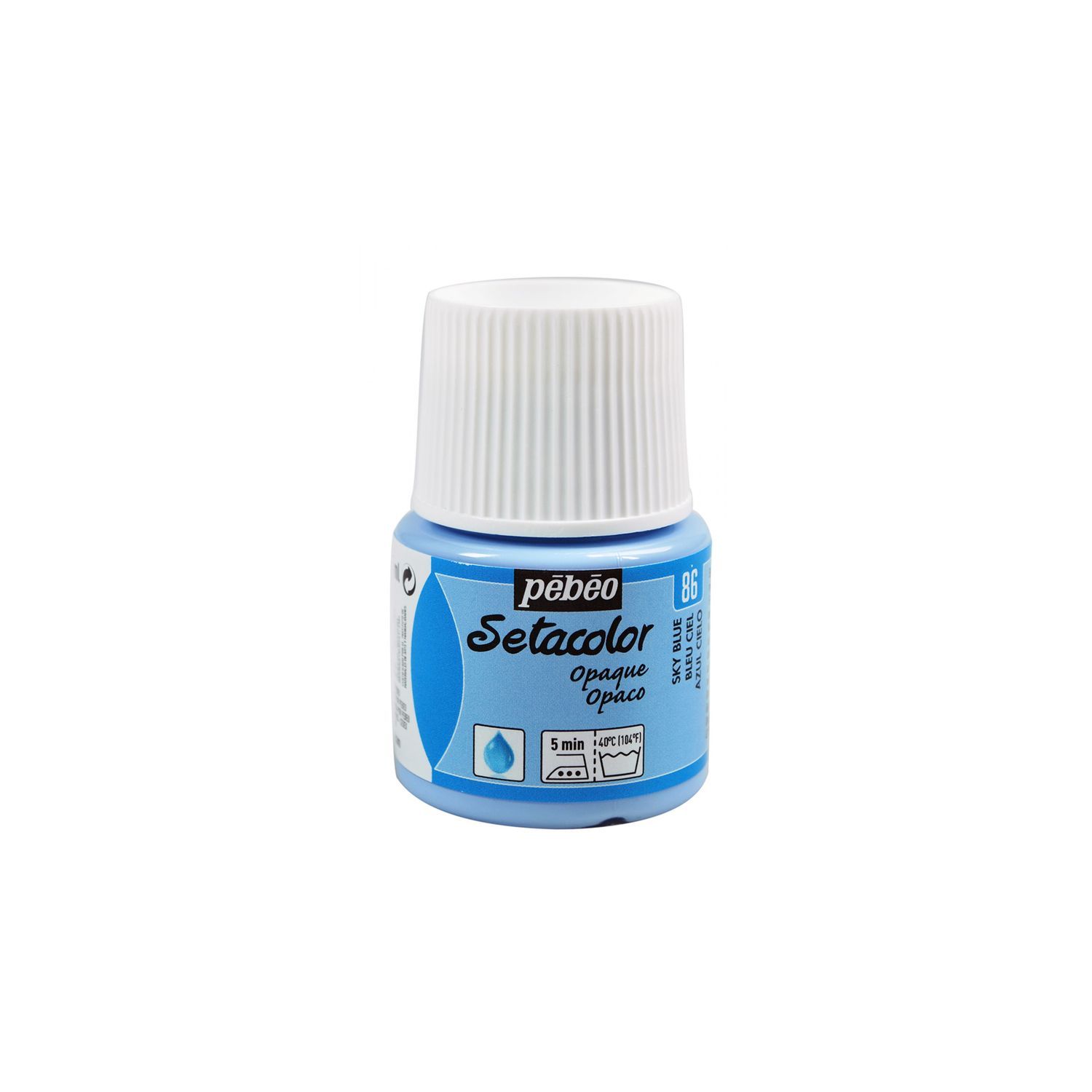Peinture textile Setacolor opaque - Bleu ciel - 45 ml - Pébéo | Leroy ...