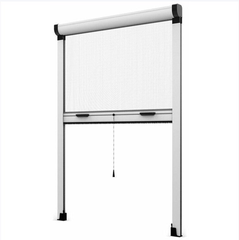 Moustiquaire enroulable universelle droite avec finition blanche Stop ...