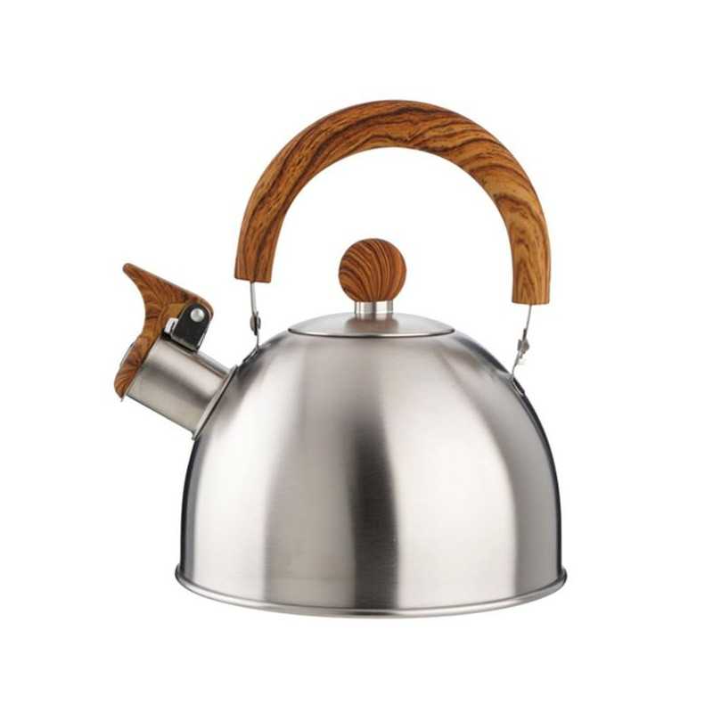 Bollitore Inox Fischio Manico Legno L.2,5 Eva | Leroy Merlin