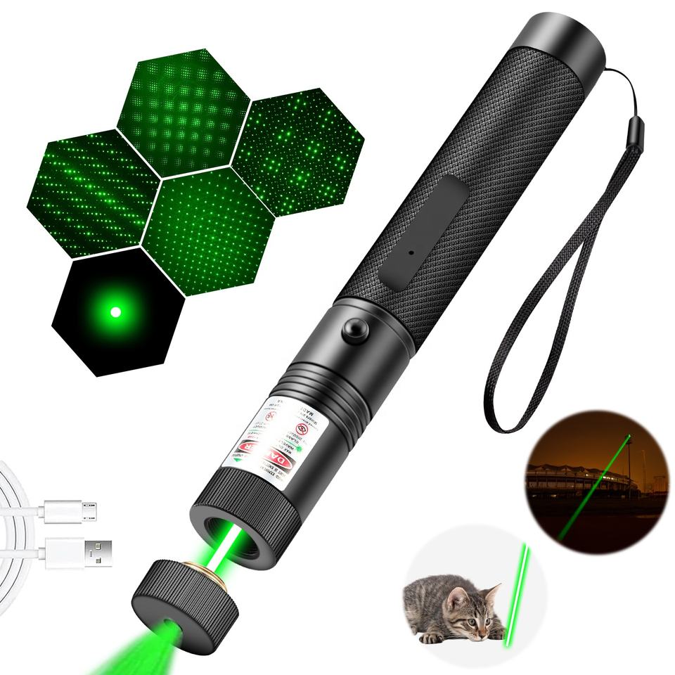 Pointeur Laser Vert Rechargeable USB avec Projection Étoilée – Lampe ...