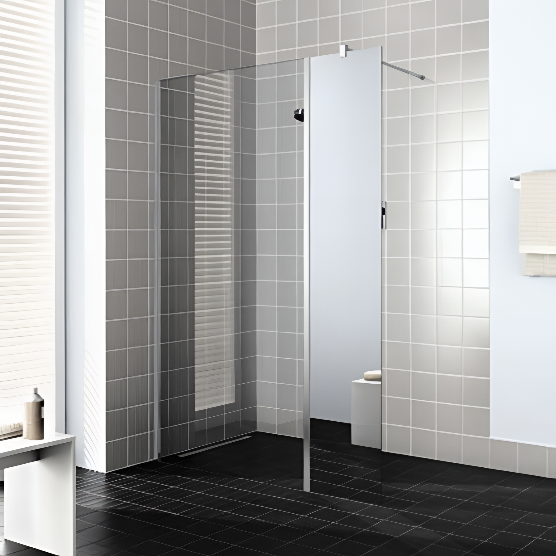 Paroi de douche walk-in-SHOWER largeur 60cm hauteur 200 cm profilé ...