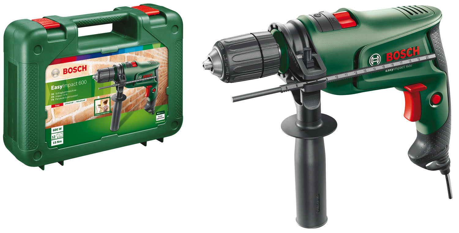 BOSCH EASYIMPACT 600W Perceuse à percussion rotatif Perceuse 600 ...