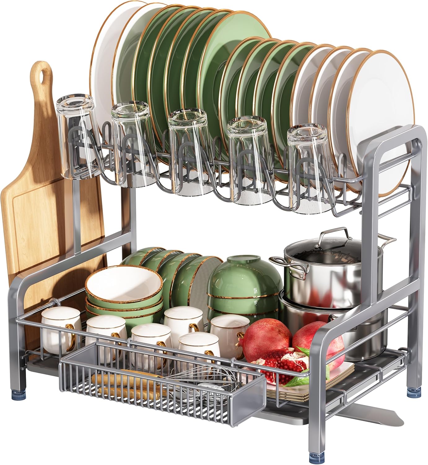 Egoutoire Vaisselle Cuisine avec 2 Niveaux inox | Leroy Merlin