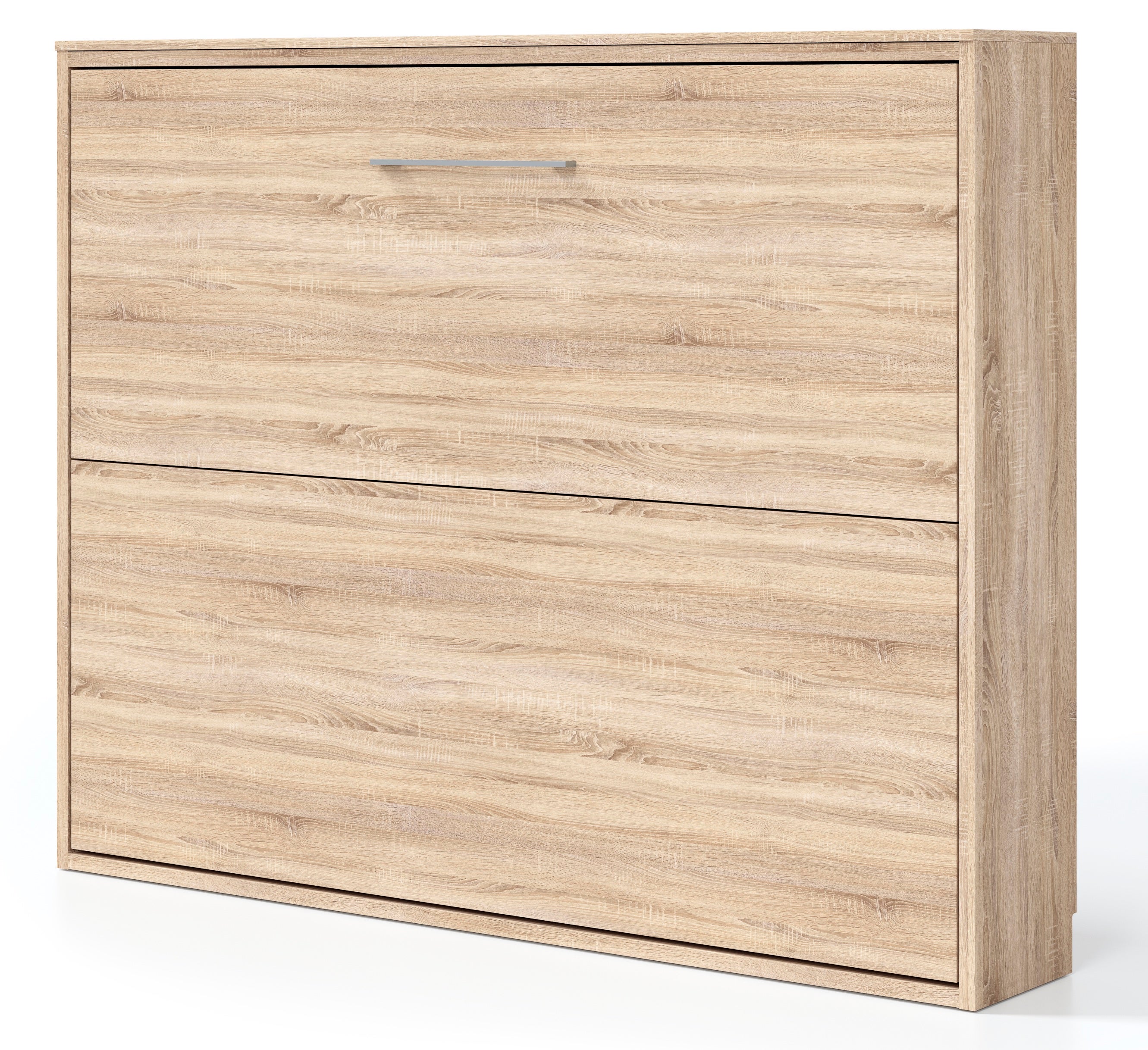 Lit escamotable horizontal 80x180 Klika-Coffrage Blanc-Façade Orange ...