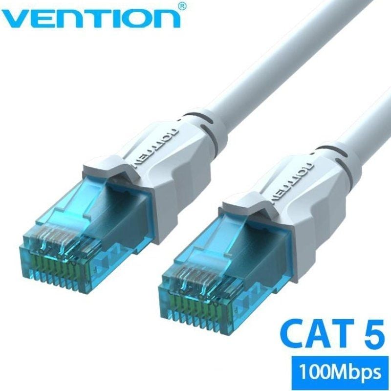 Cble rseau RJ45 UTP Vention VAP-A10-S2000 Cat.5e/ 20m/ Bleu et Blanc ...