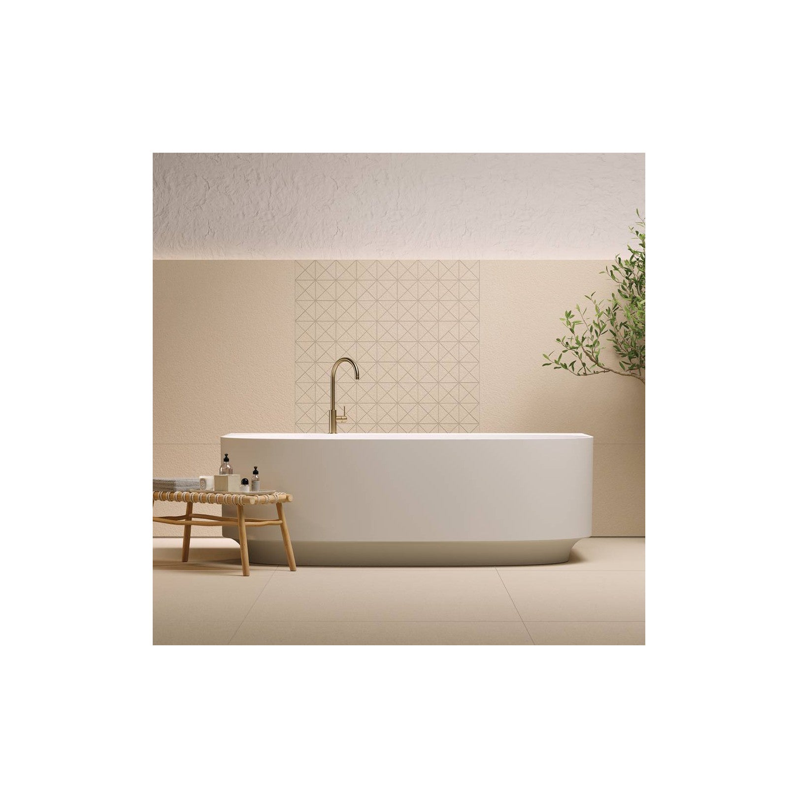 Carrelage grès cérame ARENA Insert (angle) 14.5x14.5cm Beige - - boîte ...