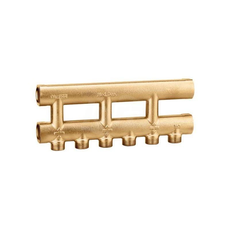 CALEFFI 357 Collettore Complanare Fuso Diam.3/4" 6+6 Derivazioni Diam.23/1,5M - 357506 | Leroy ...