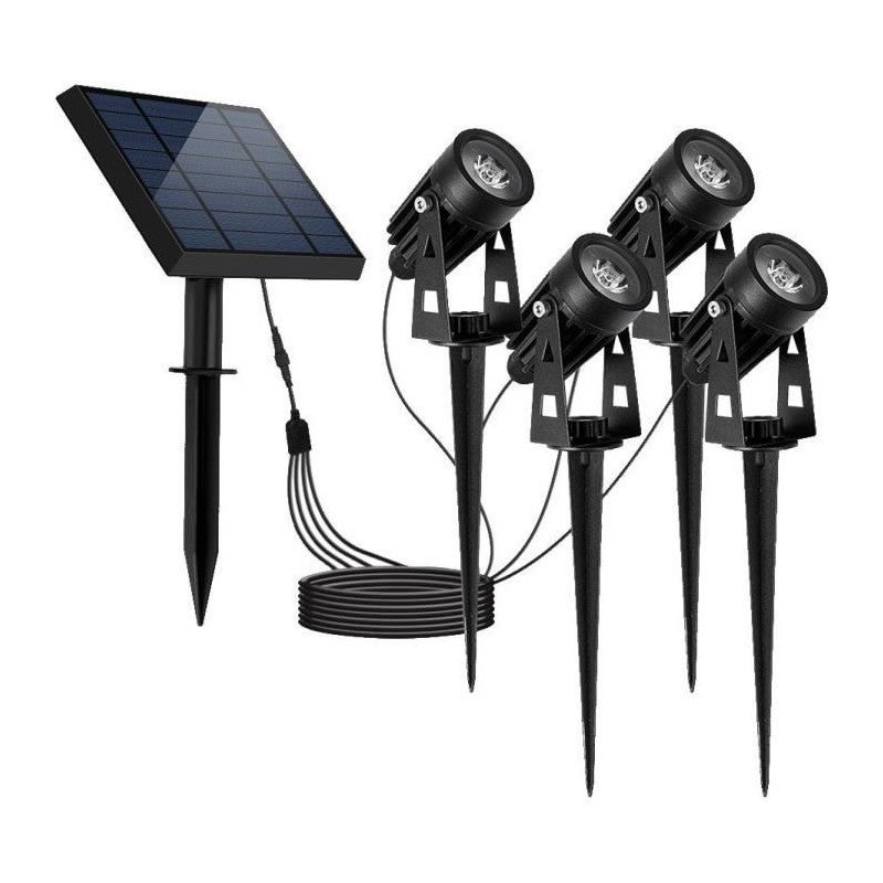 Cuatro focos solares conectados 200LM ROUNDY | Leroy Merlin