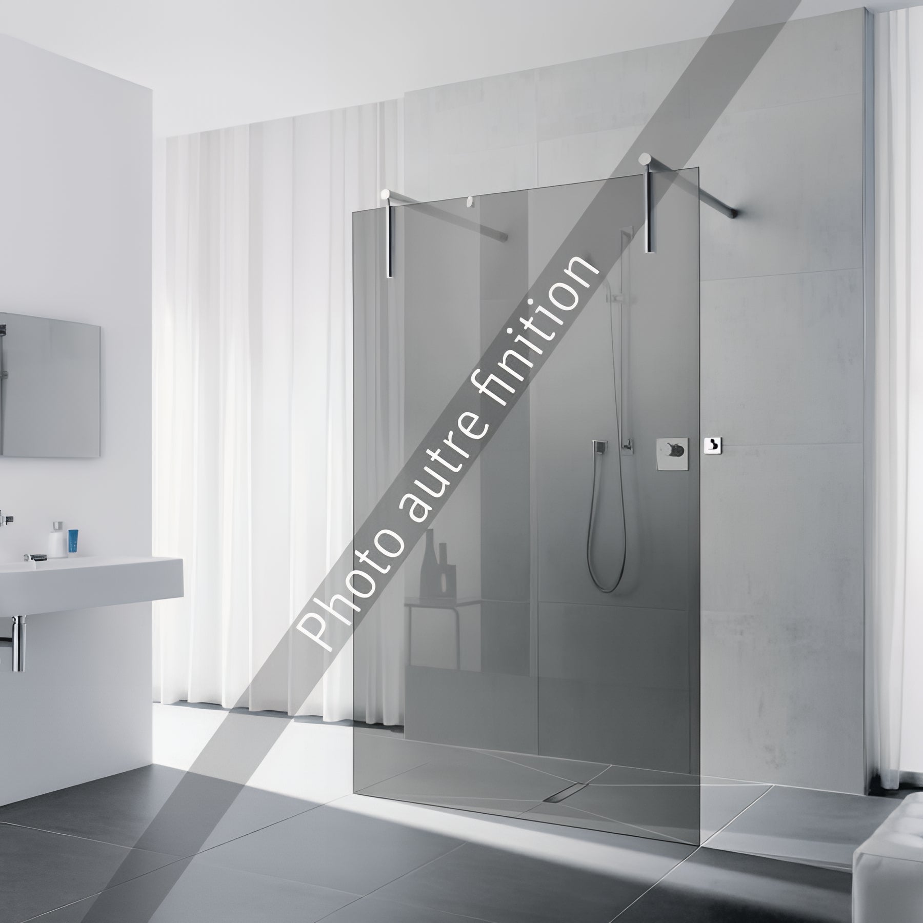 Paroi de douche walk-in-SHOWER largeur 130 cm hauteur 200 cm profilé ...