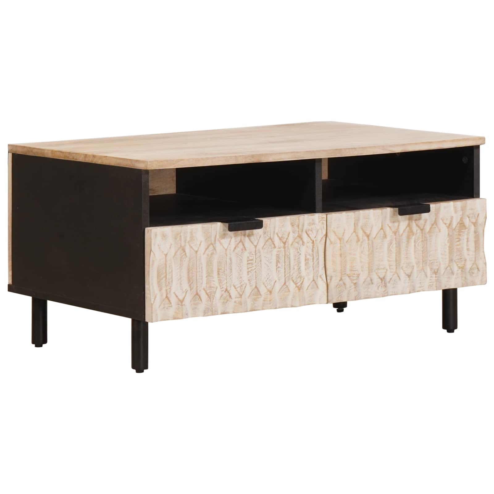 Table basse | Table d'appoint | Table de salon Blanc 80 x 54 x 40 cm ...