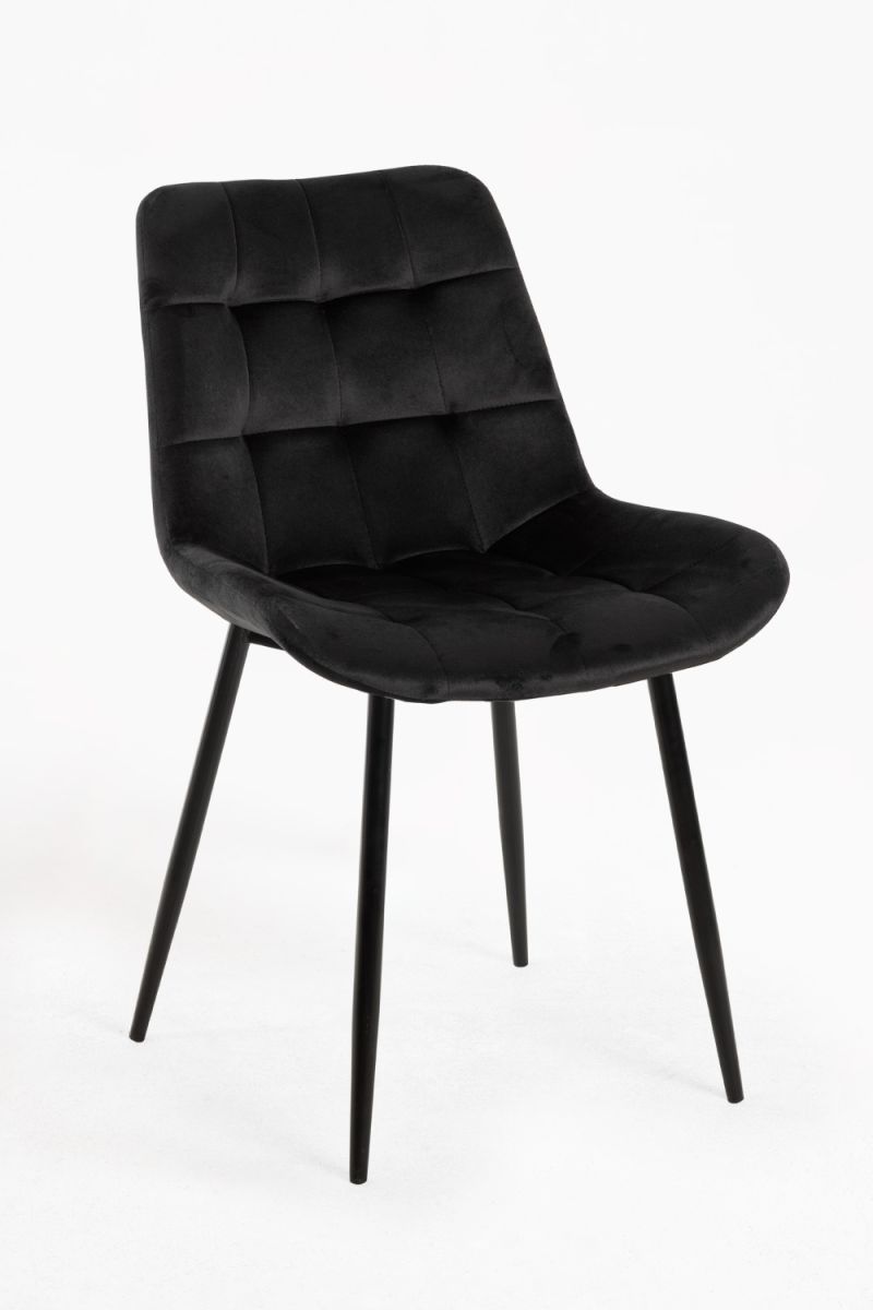 Silla Teray Terciopelo - Negro | Leroy Merlin