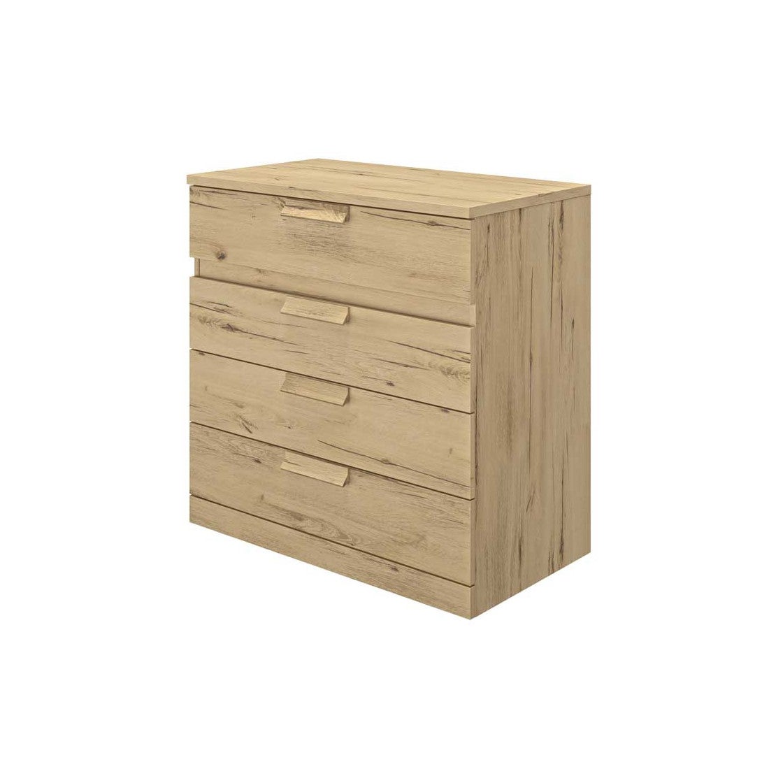 Commode 4 tiroirs Chêne blond - ILORA | Leroy Merlin