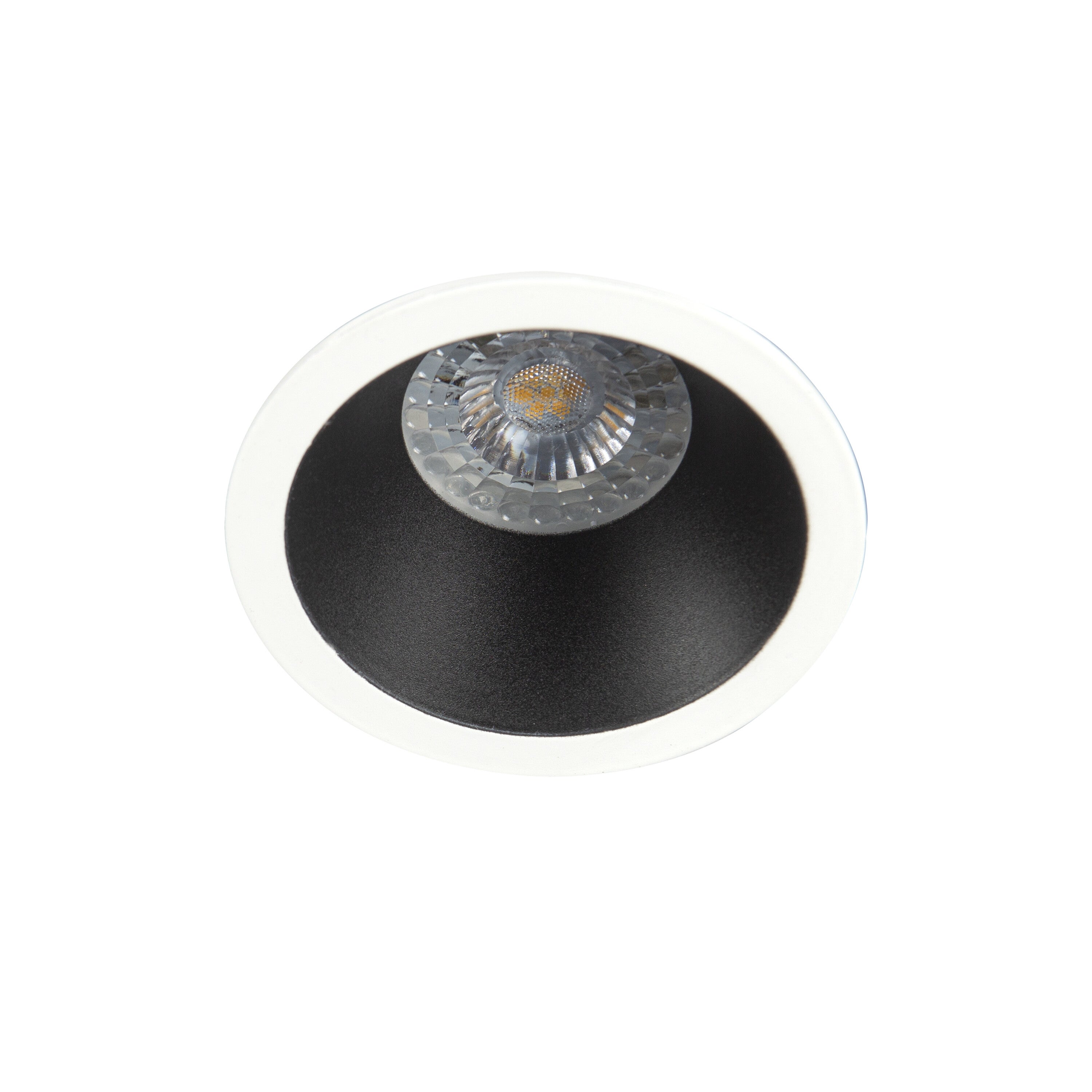 Spot DECO+ GU10 rond fixe, blanc mat/noir mat IP20 - EUROPOLE - 28001 ...
