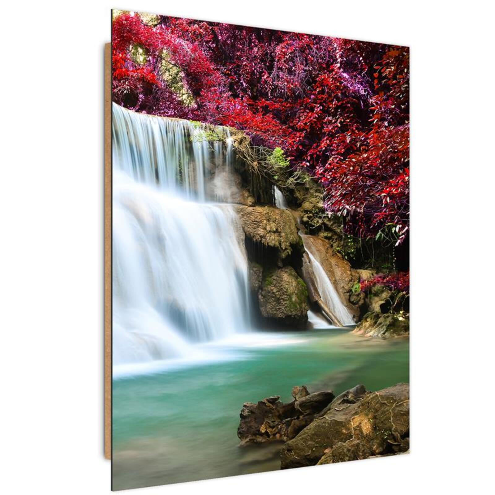 Tableau bois cascade nature paysage | Leroy Merlin
