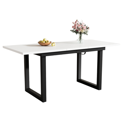 Mesa de comer extensible (L140/180 x W80 x H75), estilo industrial ...