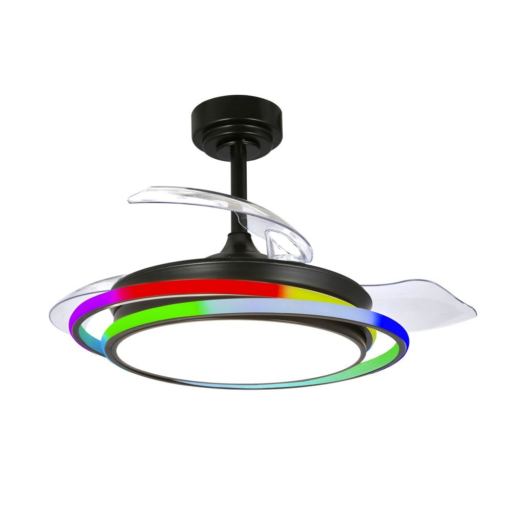 Ventilador de techo LED Antila Mini RGB Negro 45W 4500lm CCT Intensidad ...