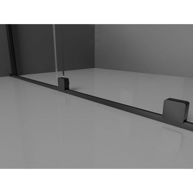 Mexen Velar mampara de ducha corredera Walk-in 85 x 200 cm, grafito 8 ...