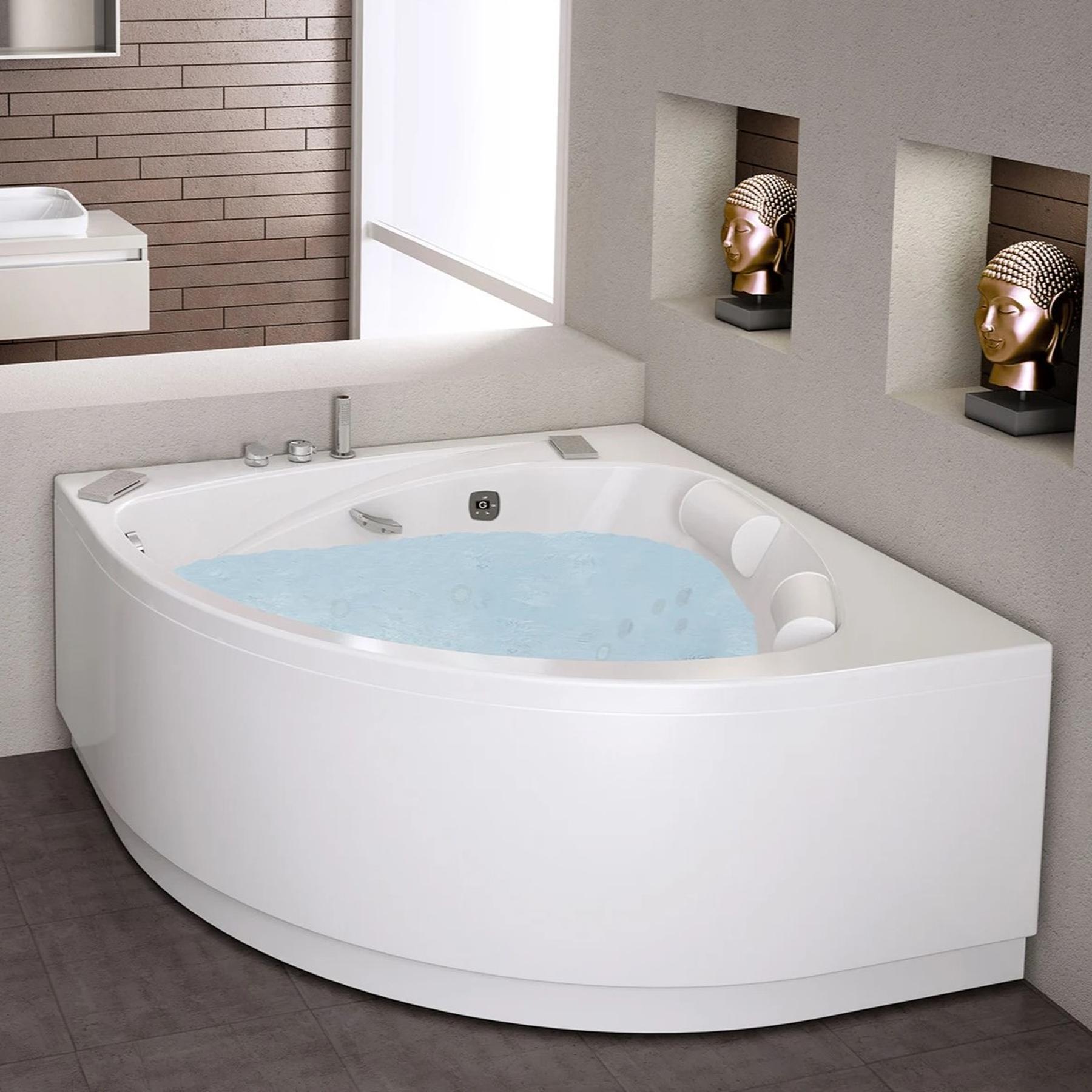 Balneo vasca 2 posti MALOYA 140x140 su telaio in metallo, bañera con ...