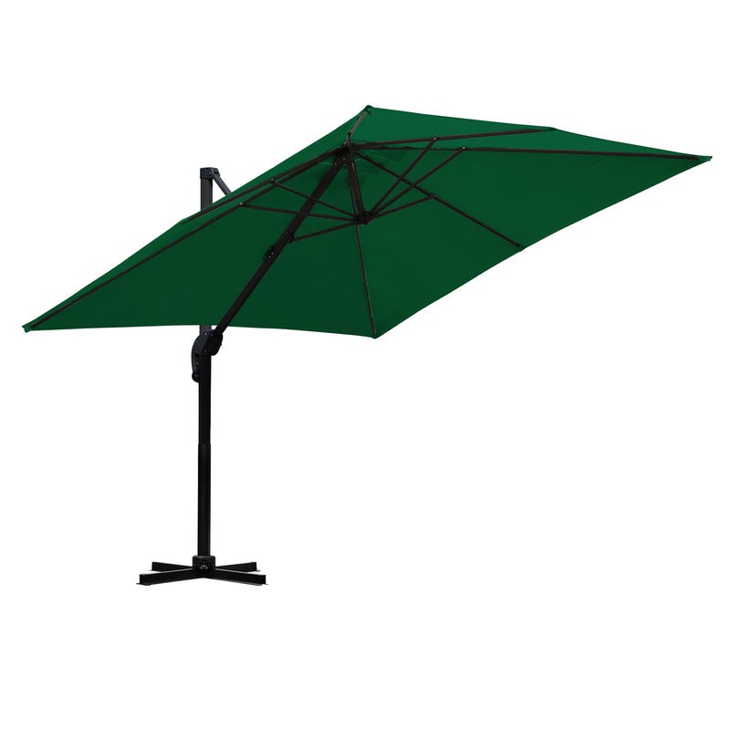 Parasol Parapluie Ø3m pivotant, inclinable, rotation 360°, parasol de ...