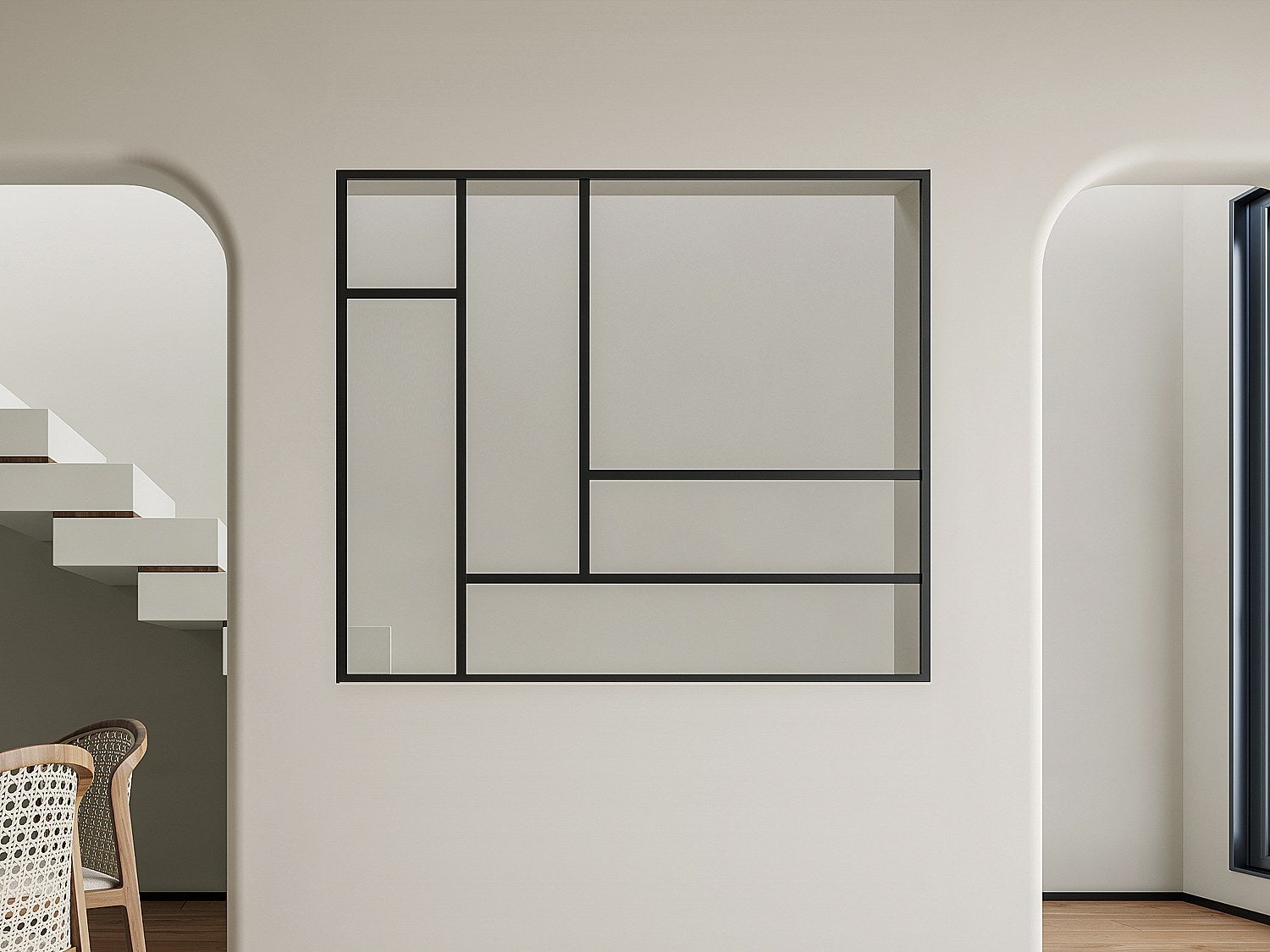 Verrière atelier en aluminium thermolaqué 150x130 cm - Noir - ARTENA ...