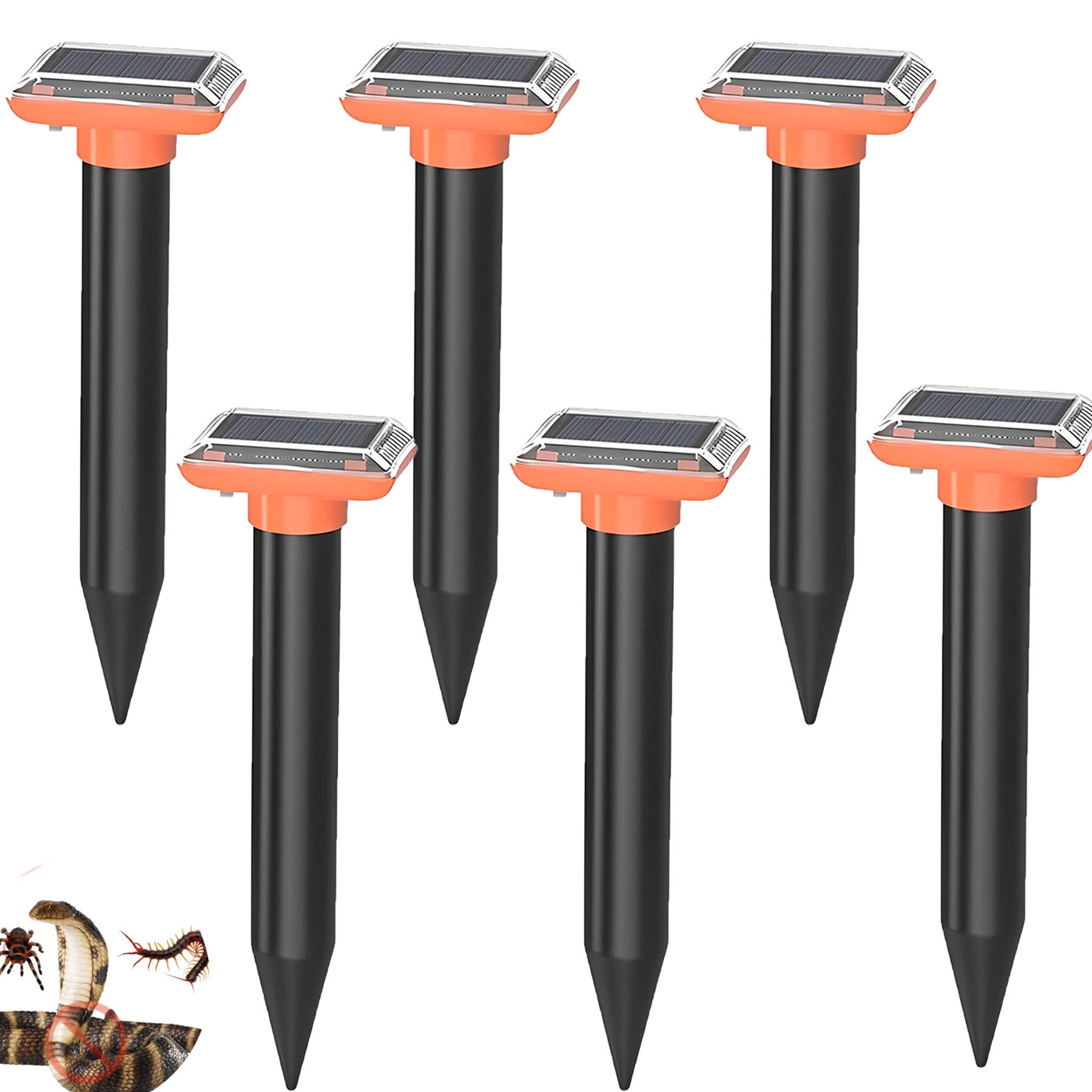 Solar Mole Repeller Vole Repeller (6 Pieces),Cat solar mole repellent ...