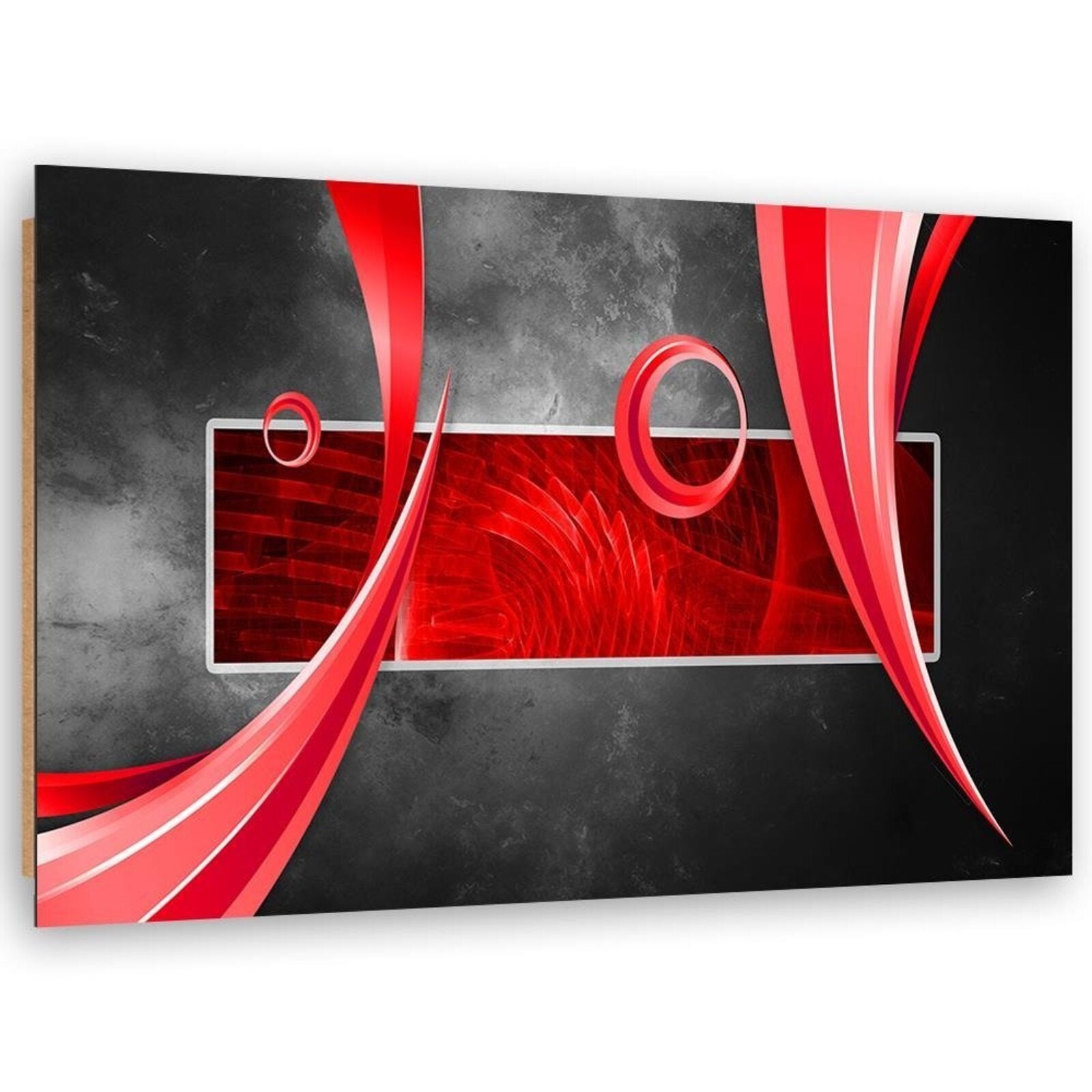 Tableau bois rouge abstrait - 90 x 60 cm | Leroy Merlin