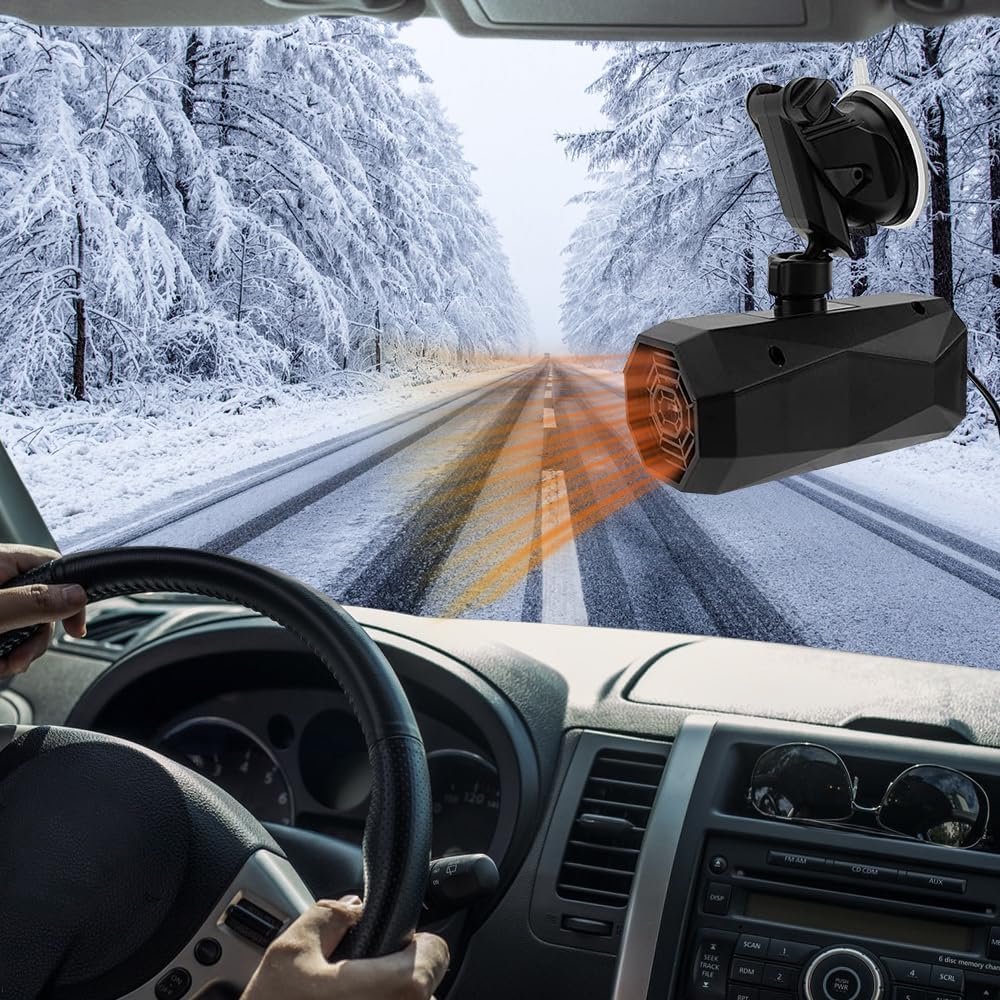 Chauffage Voiture 12V 150W, Portable Dégivreur de Chauffage de Voiture ...