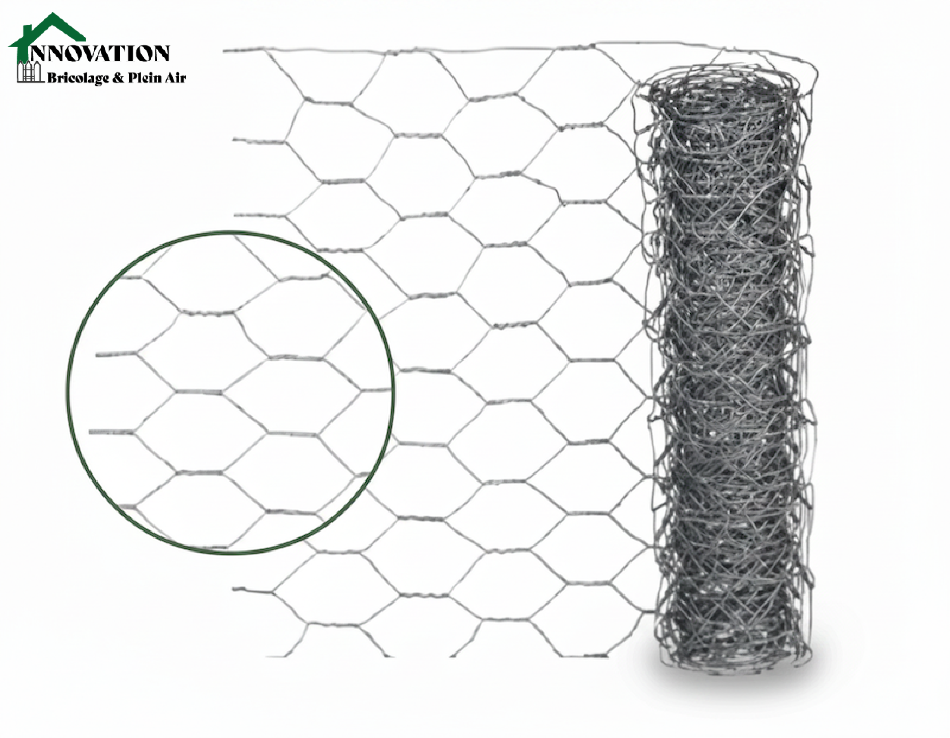 Grillage triple torsion galvanisé maille 25x25 mm fil 0,8 mm – rouleau ...