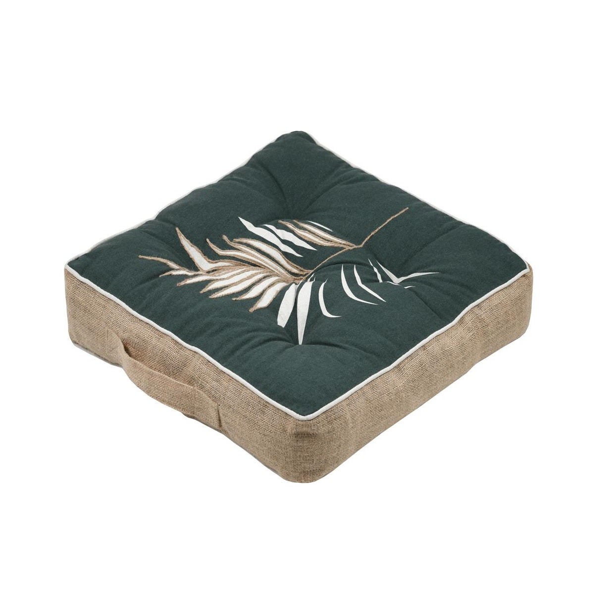 Coussin de sol jute 45 x 45 cm exotique Bunty | Leroy Merlin