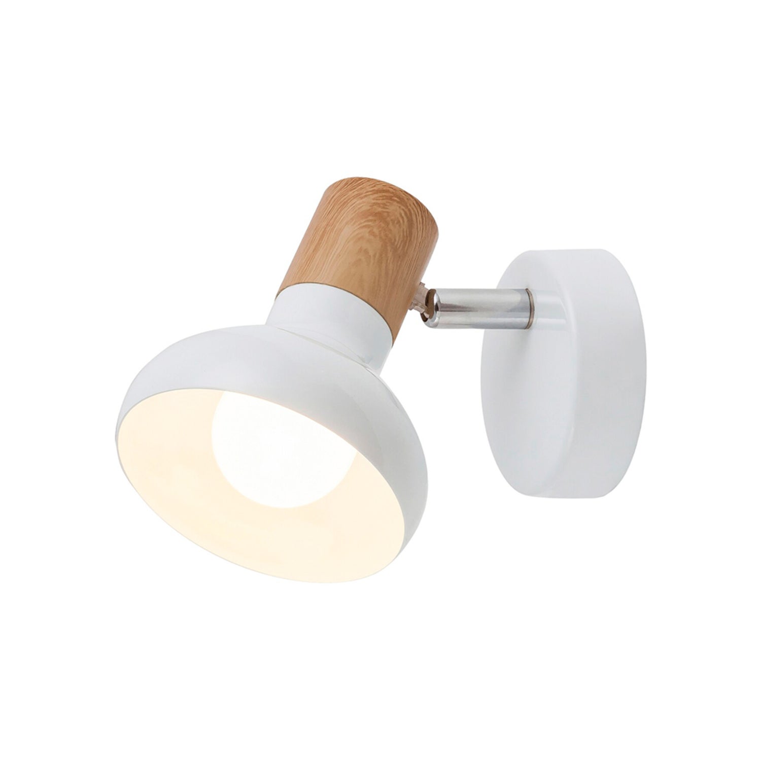Lampe Spot E14 Métal Blanc Style Scandinave Métal Métal IP20 HOLLY ...