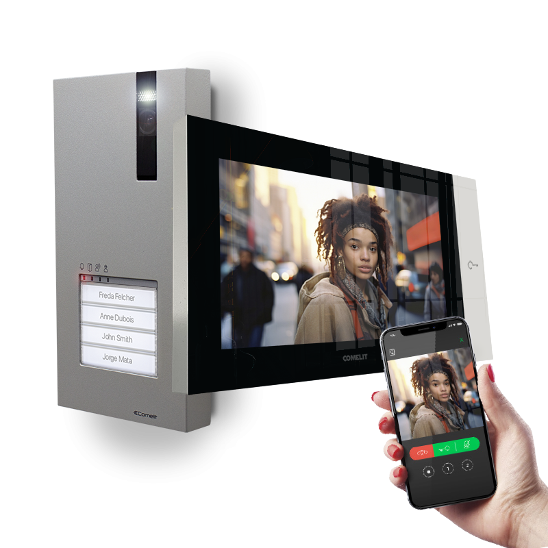 Kit visiophone Quadra + écran 7TOP VIP - COMELIT - KVQ8570 | Leroy Merlin