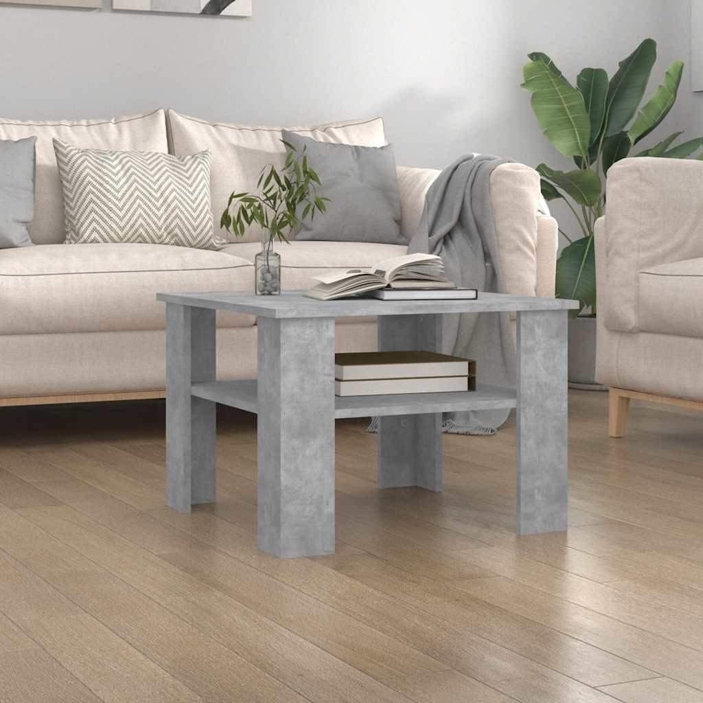 Table basse | Table d'appoint | Table de salon Gris béton 60x60x42 cm ...