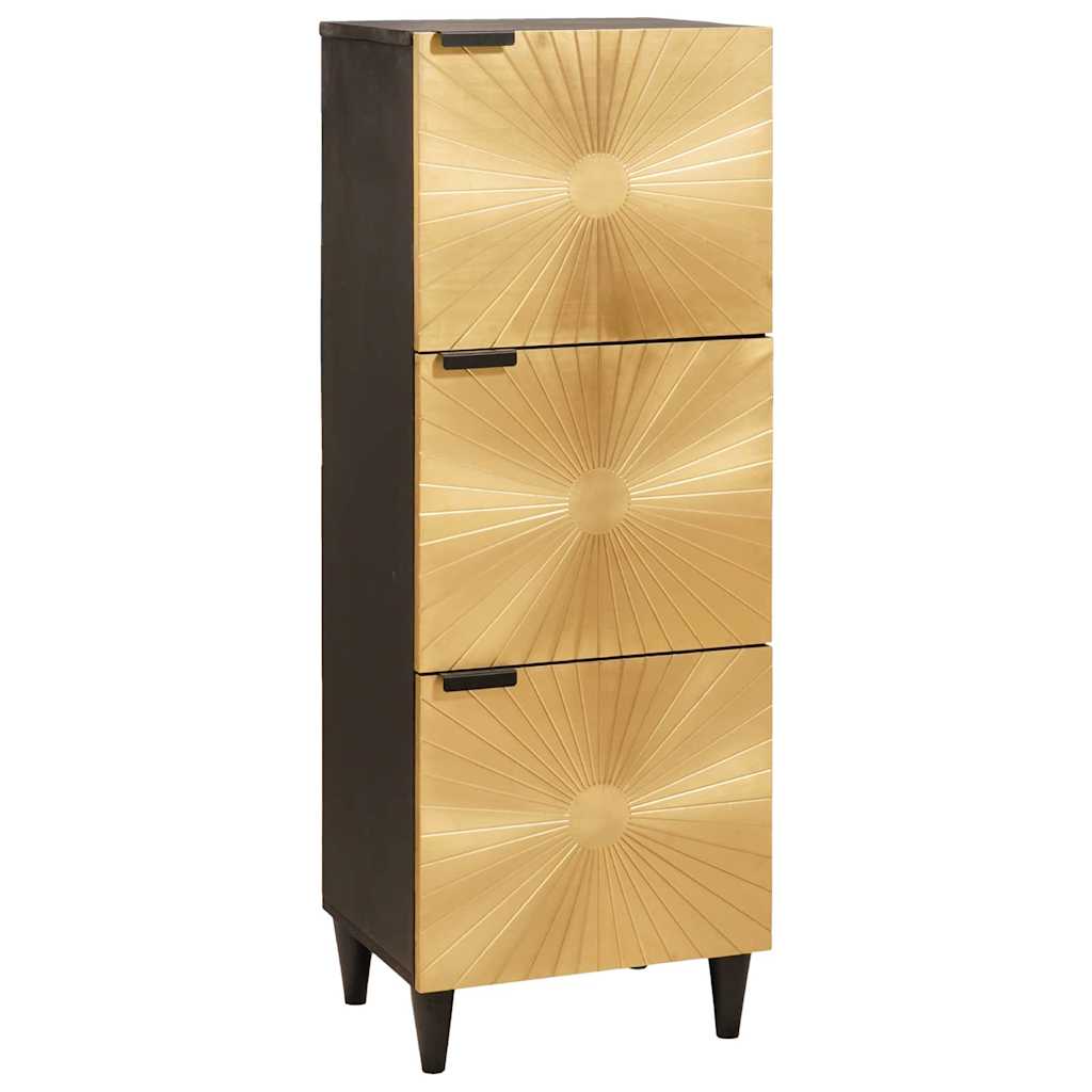 Meuble d'appoint avec tiroir Noir et or 40 x 33,5 x 110 cm | Leroy Merlin