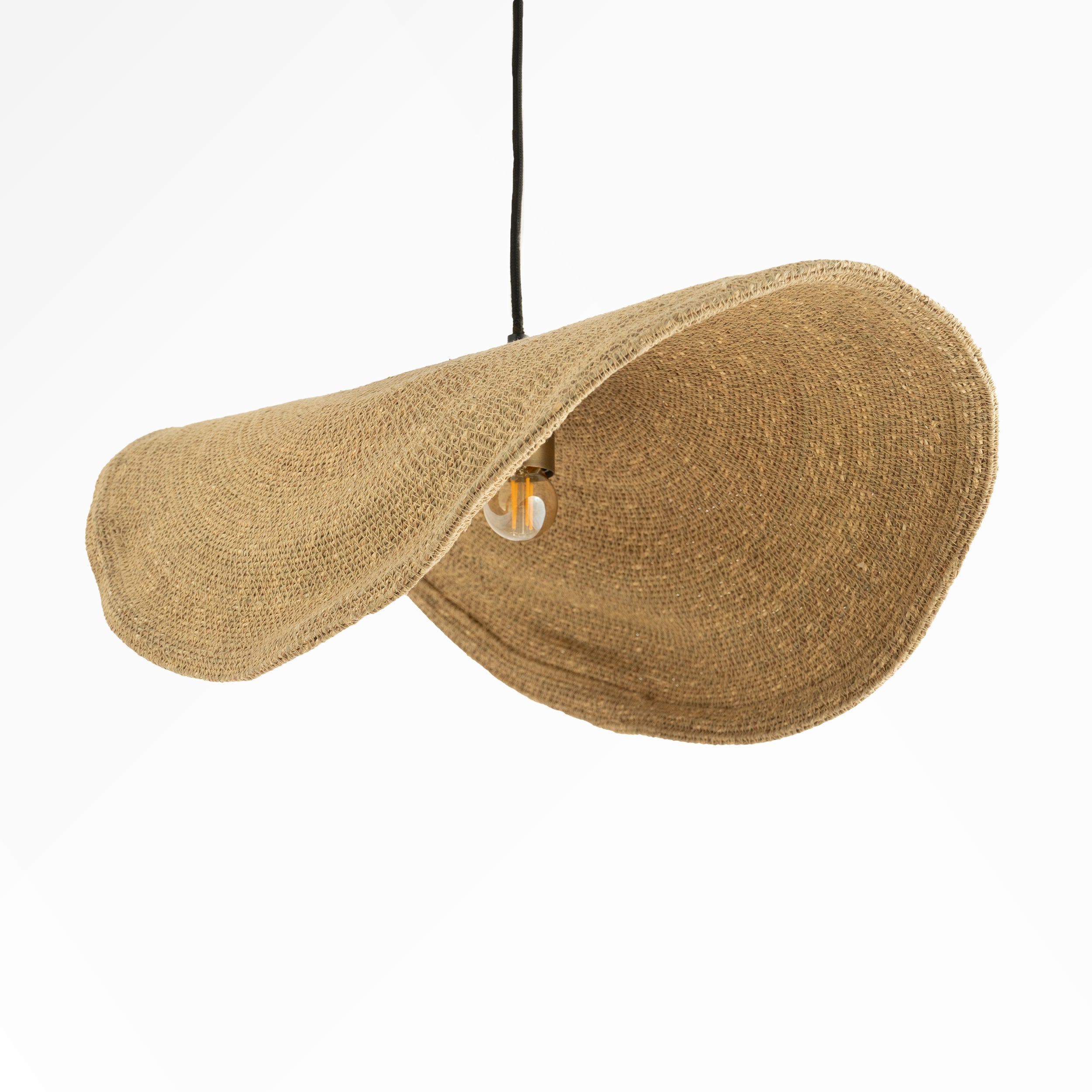 Lámpara de techo de material natural y metal D61 cm - Maho | Leroy Merlin